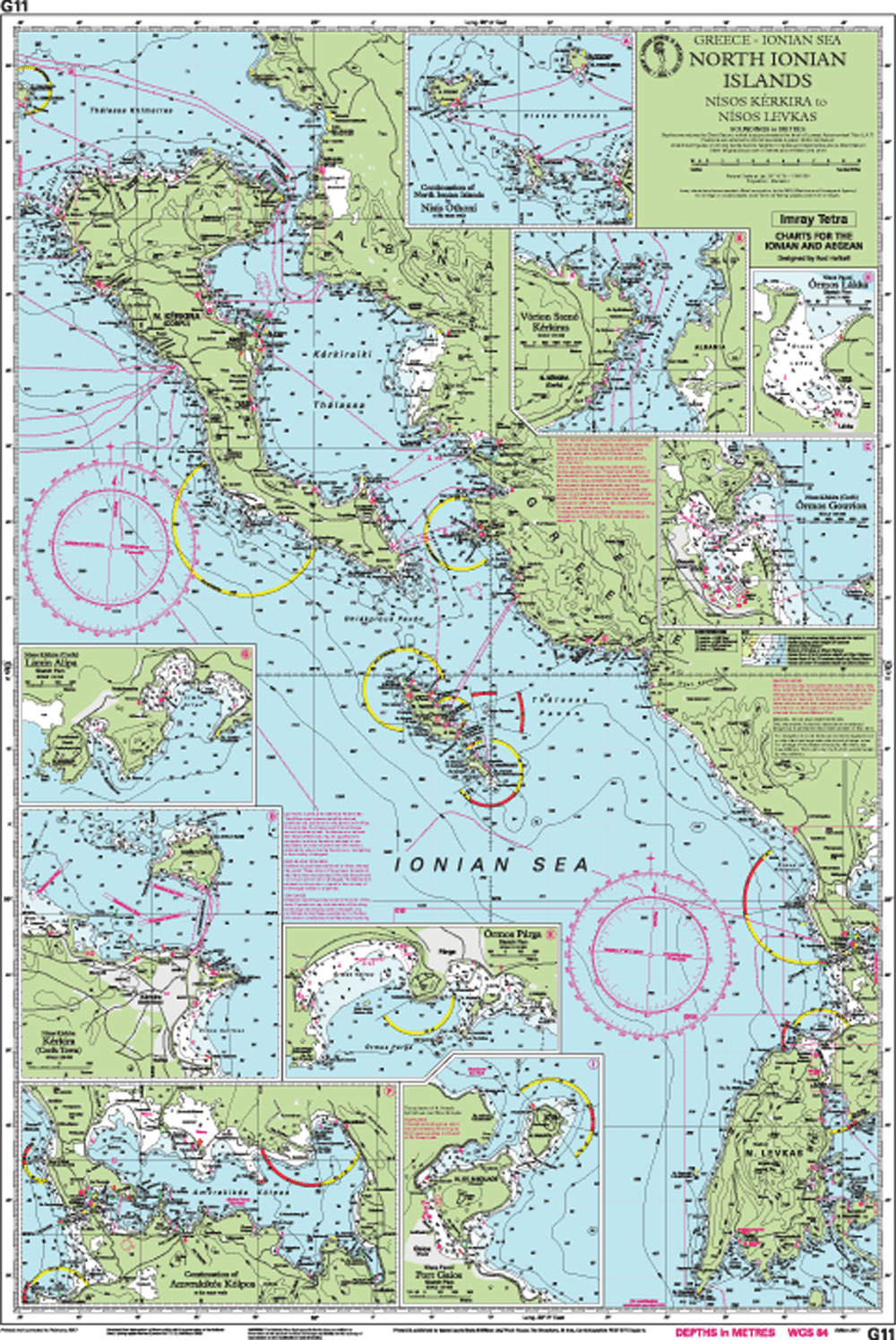 IMRAY CHART G11 NORTH IONIAN ISLANDS | Gauci Borda - Marine | Hardware ...