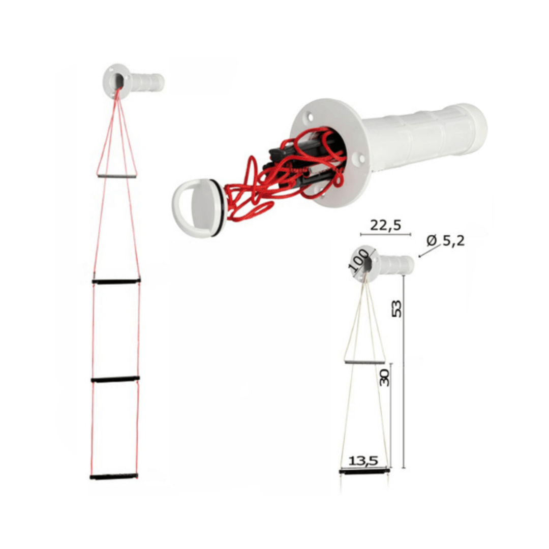 LADDER EMERGENCY 3-STEP RECESS-FIT+NUT | Gauci Borda - Marine ...